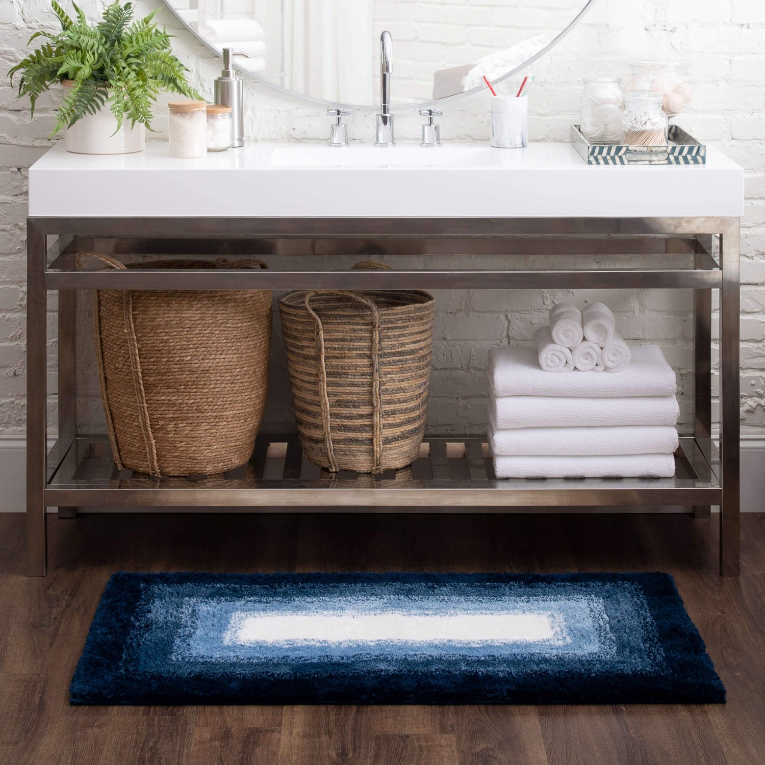 Mohawk Home Bath Ombre Border Twilight – Karastan Rugs